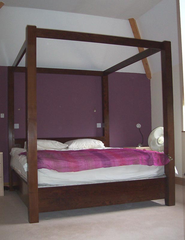 Contemporary Square Four Poster Bed - Four Poster Bed